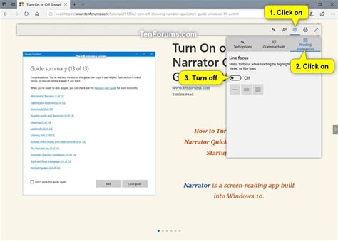 Enable Line Focus In Microsoft Edge In Windows
