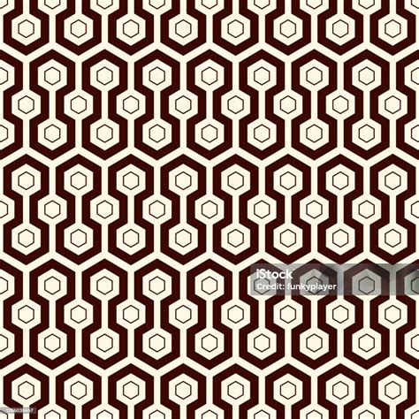 허니콤 그리드 배경 윤곽이 반복 육각형 벽지 고전적인 기하학적 장식으로 매끄러운 표면 패턴 0명에 대한 스톡 벡터 아트 및 기타