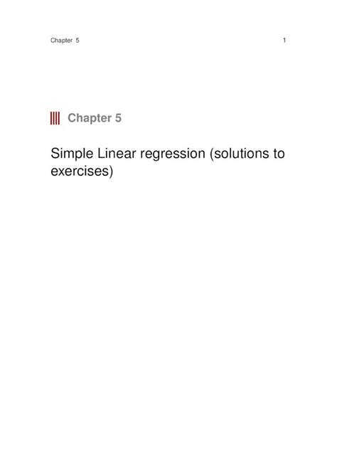 pdf simple linear regression solutions to exercises chapter 5 5 2