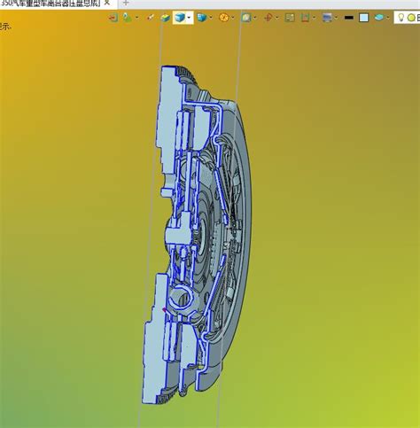 350汽车重型车离合器压盘总成step模型图纸下载 懒石网