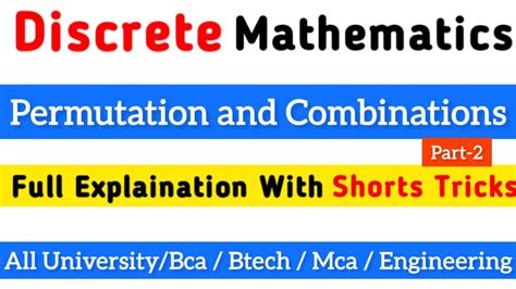 Permutation And Combinations Part 2 Discrete Maths Youtube
