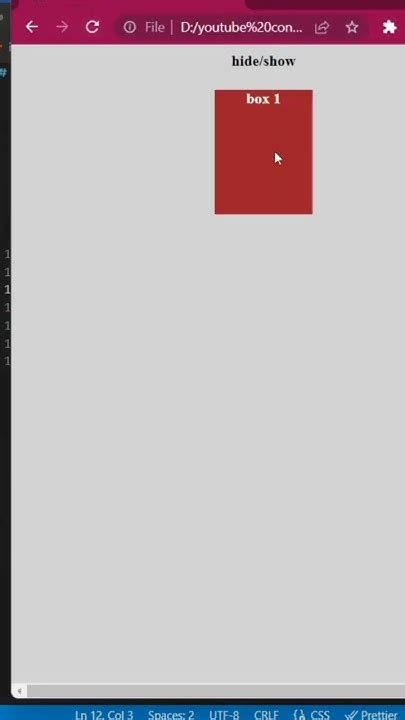 Show A Element Or Hide Div Html And Css Youtube