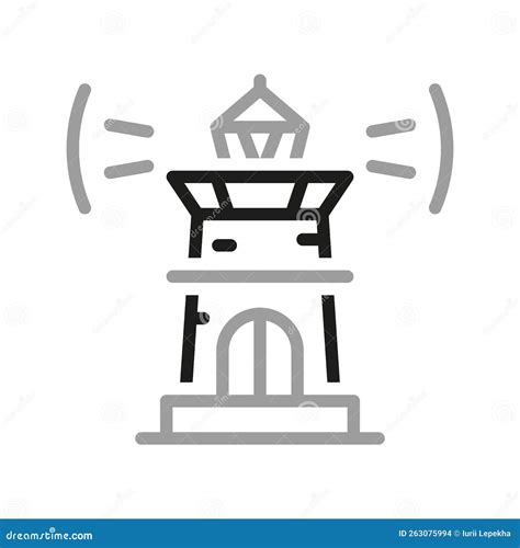 Lighthouse Icon Marine Lighthouses Linear Icon Line With Editable Stroke Outline Of