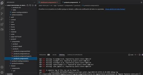 Typescript No Puedo Leer El Código De Los Componentes En Angular El