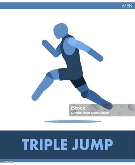 트리플 점프 픽토그램 남자는 트리플 점프에서 경쟁한다 스포츠맨 트랙과 필드의 아이콘입니다 남자 또는 소년 육상 실행 국제 남성 여름 스포츠 기호 이미지는 시리즈 중