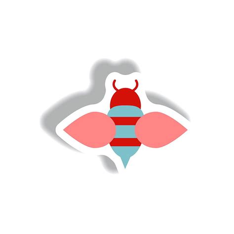 종이 스티커 스타일 꿀 꿀벌 벡터에서 세련 된 아이콘 Ai Eps Uidownload