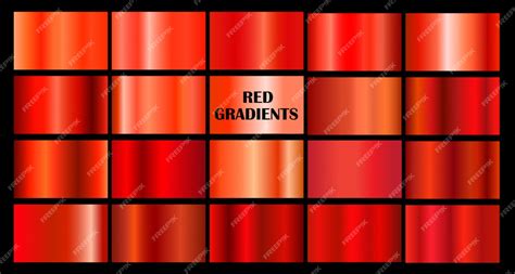 Premium Vector Set Of Red Gradients Premium Vector Set Of Red Gradients