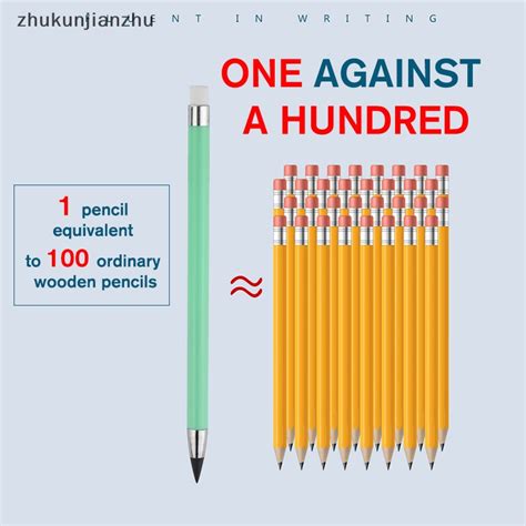 zhukunjianzhu new technoy unlimited wrig eternal pencil no ink pen