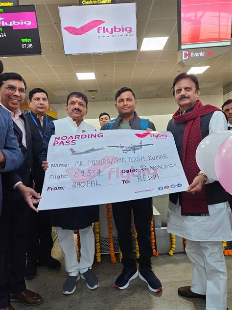 Mp Deputy Cm Rajendra Shukla Inaugurates Fly Big Ticket Counter At Bhopal Airport Distributes