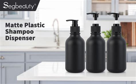 Segbeauty Matt Dispenser, 3 Stück 300ml Schwarz Seifenspender Set für ...