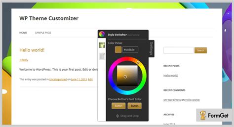 4 Theme Customizer WordPress Plugins 2022 FormGet