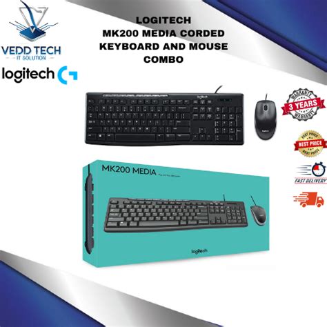 LOGITECH MK MEDIA CORDED KEYBOARD AND MOUSE COMBO Lazada