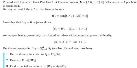 Solved Proceed With The Setup From Problem A Poisson Chegg