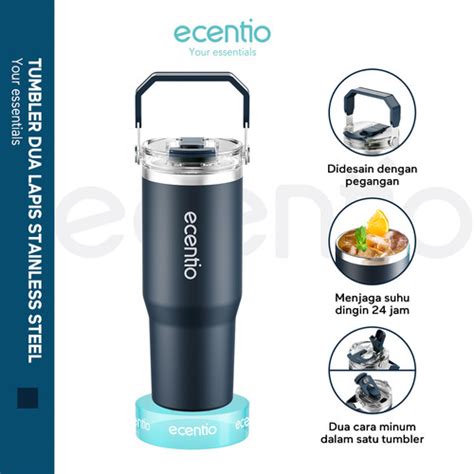 Promo Ecentio Tumbler Minum Stainless 900ml Premium Botol Minum