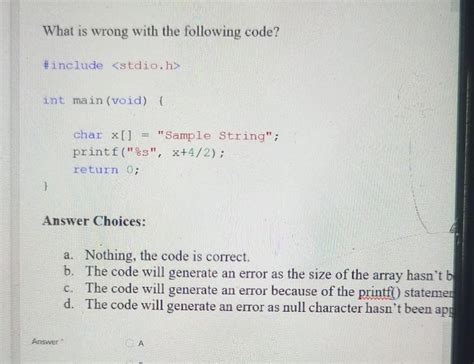 Solved What Is Wrong With The Following Code Include Int