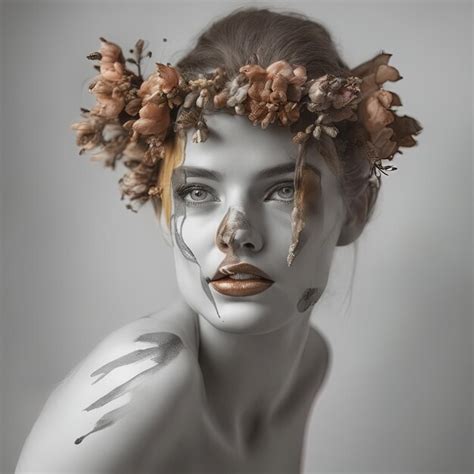 Premium Ai Image Beautiful Young Girl In A Wreath Of Flowersbeautiful Young Girl In A Wreath