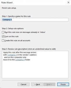 How To Move Emails Automatically From Any Person From A Company Address To A Particular Folder