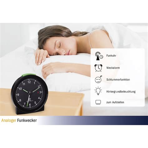 Analogue Radio Controlled Alarm Clock Tfa Dostmann