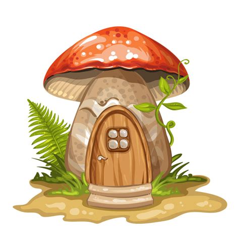 矢量卡通蘑菇屋图片 创意矢量卡通可爱的森林蘑菇屋和兔子素材 高清图片 摄影照片 寻图免费打包下载