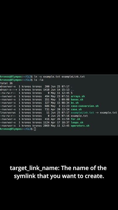 💻 How To Create A New Symlink In Linux 💻 Linux Shell Cli Konsole Ubuntu Fedora Opensuse