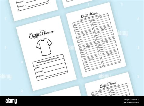 Outfit Planner Notebook Kdp Interior Daily Costume Planner Journal And