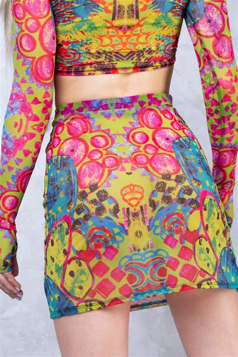 Oasis Mesh Rave Skirt Badinka