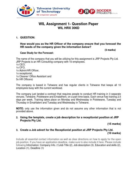 Wil Assignment 1 2024 Pdf Business