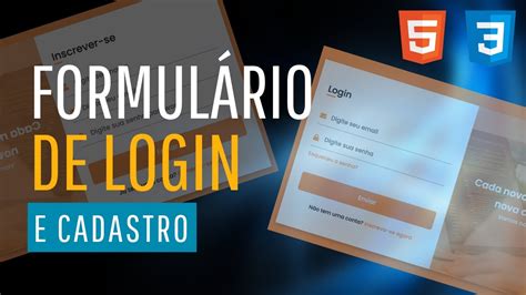 Formulário De Login E Cadastro Com Html E Css Youtube