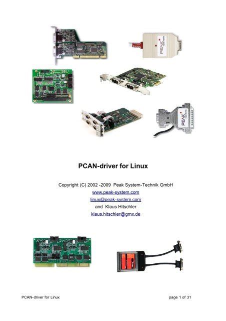 PCAN Driver For LINUX PEAK System
