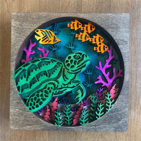 C73 Turtle Scroll Saw Pattern Pdf Dxf Svg Eps Etsy