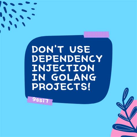 Sami Salih Ibrahimbas On Linkedin Dont Use Dependency Injection In