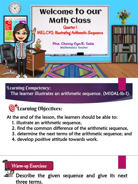 q1 melc2 illustrating arithmetic sequence pdf