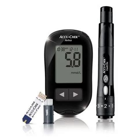 1 50 Mmol L Accu Chek Aviva Glucometer For Used To Check Glucose In