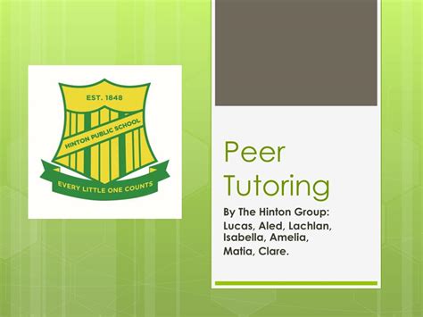 Ppt Peer Tutoring Powerpoint Presentation Free Download Id2478501