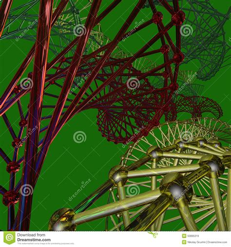 Pattern Of The Array Lattice Atom Stock Illustration Illustration Of