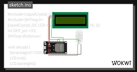 Lcd初體驗結合溫溼度 Wokwi Esp32 Stm32 Arduino Simulator