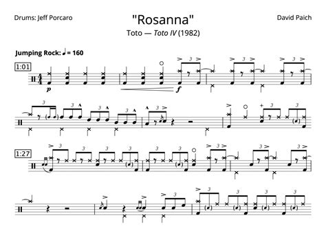 Rosanna Drum Fills — Jeff Porcaro With Toto