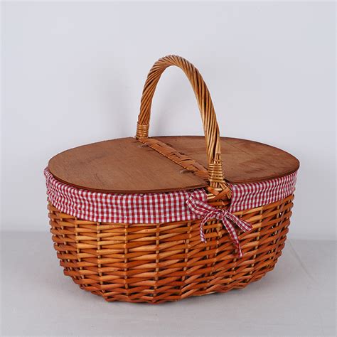 짠 바구니 자전거 바구니 피크닉 바구니 Luckyweave