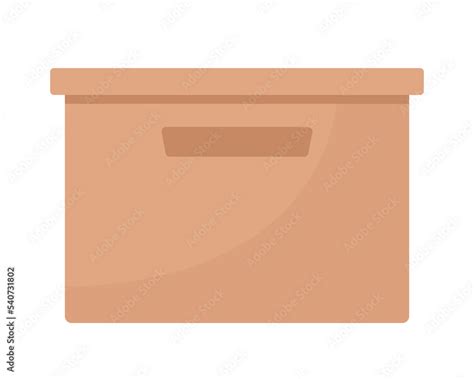 Drawer Semi Flat Color Vector Object Wooden Crate For Papers Editable Element Full Sized Item
