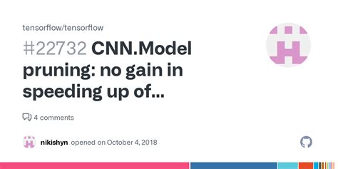 cnn model pruning no gain in speeding up of inference · issue 22732