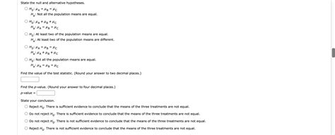 Solved Develop The Analysis Of Variance Computations For The