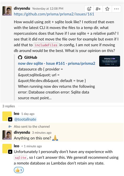 Now Dev Sqlite Issue 161 Prisma Prisma GitHub