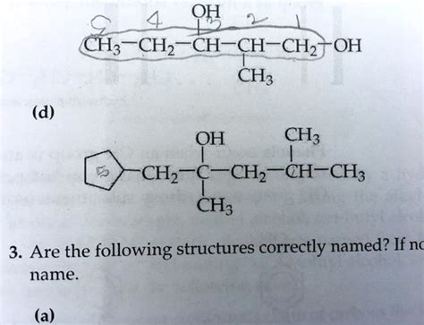 Solved Oh Ch Ch2 Ch Ch Chz Oh Ch3 D Ch3 Oh Chz Chz Ch Ch3 Ch3 3 Are The Following