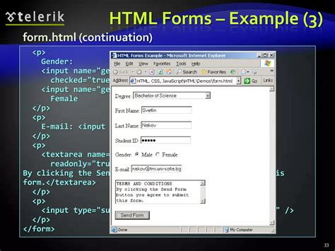 Html Tables And Forms Pptx Web Design And Html Internet