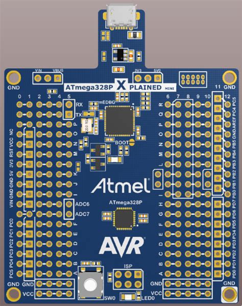 Microchip Atmega328p Xmini Electronic Development Board Avr