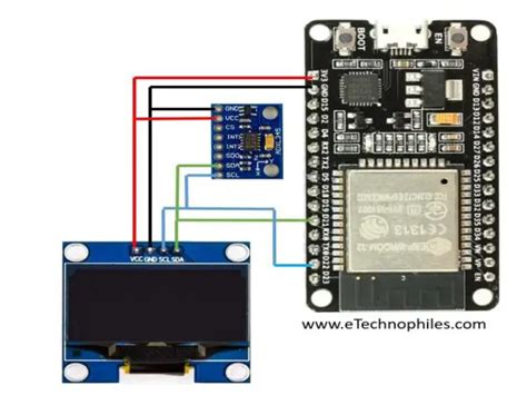 using adxl345 with esp32 digital spirit level project