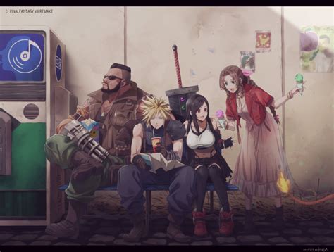 tifa lockhart cloud strife aerith gainsborough barret wallace and