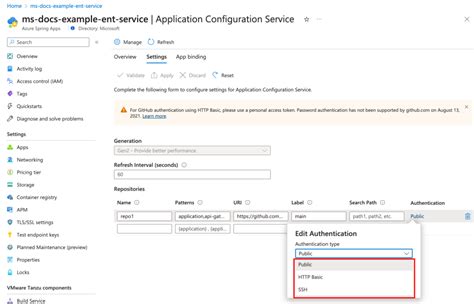 Use Application Configuration Service For Tanzu Azure Spring Apps Enterprise Plan Microsoft