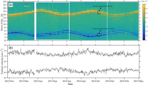 Instantaneous Depth Averaged Vertical Velocities Of Daily Segments Of