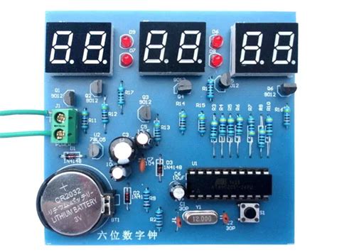 Buy At89c2051 Digital 6 Bits Electronic Clock Production Suite Diy Kit Online In India At Fab To Lab